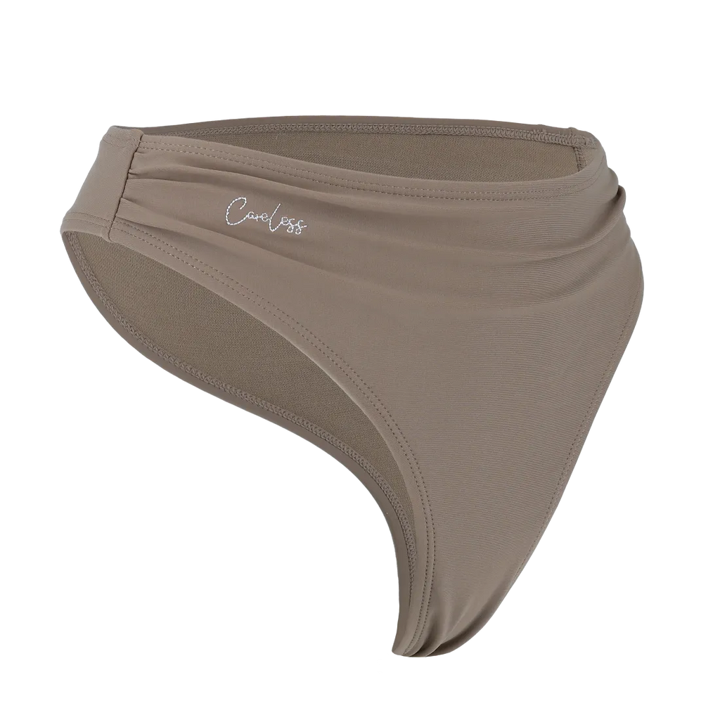 Mid Waist Bikini String - Mørk Beige – Careless