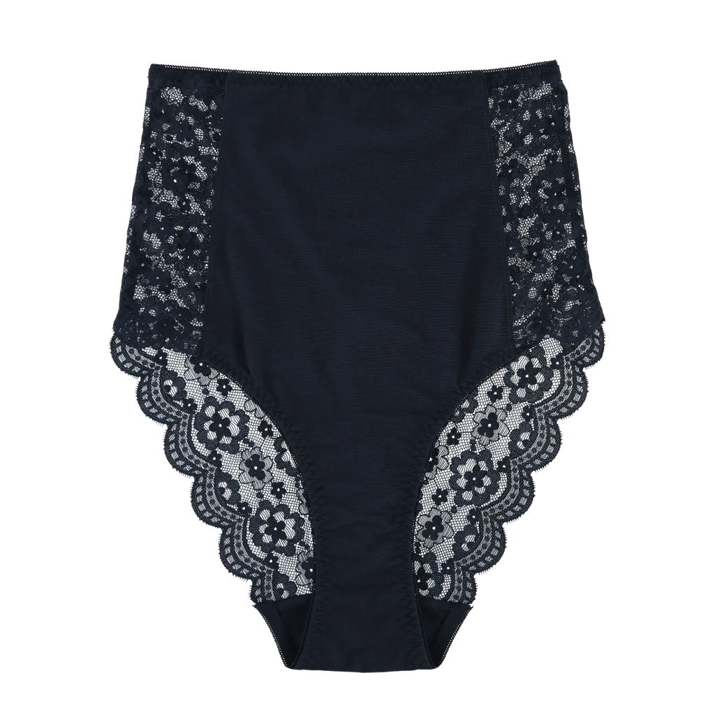 Ada Flower High Waist - Svart – Careless